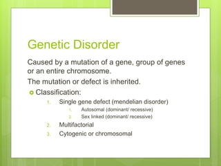 6. genetic disorder | PPTX