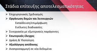 Οργάνωση διαδικασιών και εσωτερικού ελέγχου υπό το πρίσμα των νέων ...