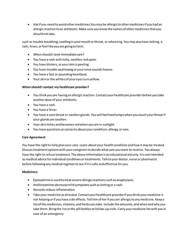 6allergic Reaction To Antibiotics Pdf