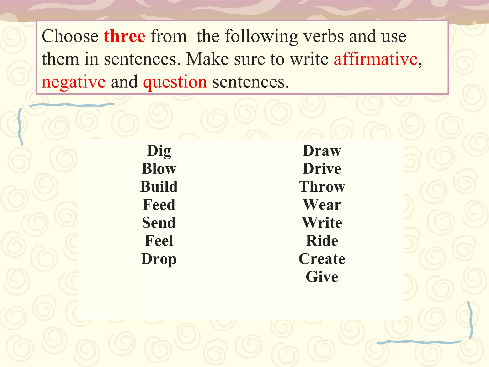 Action Verbs ( Present) | PPT