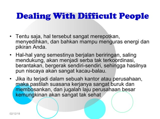 Dealing with Difficult People_Materi Training "The Power of LEADERSHIP ...