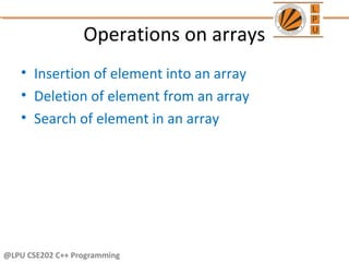 Arrays in C++ | PPT