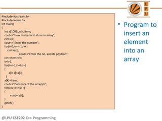 Arrays in C++ | PPT