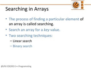 Arrays in C++ | PPT