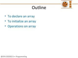Arrays in C++ | PPT