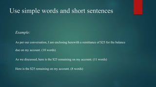 principles of effective writing | PPTX