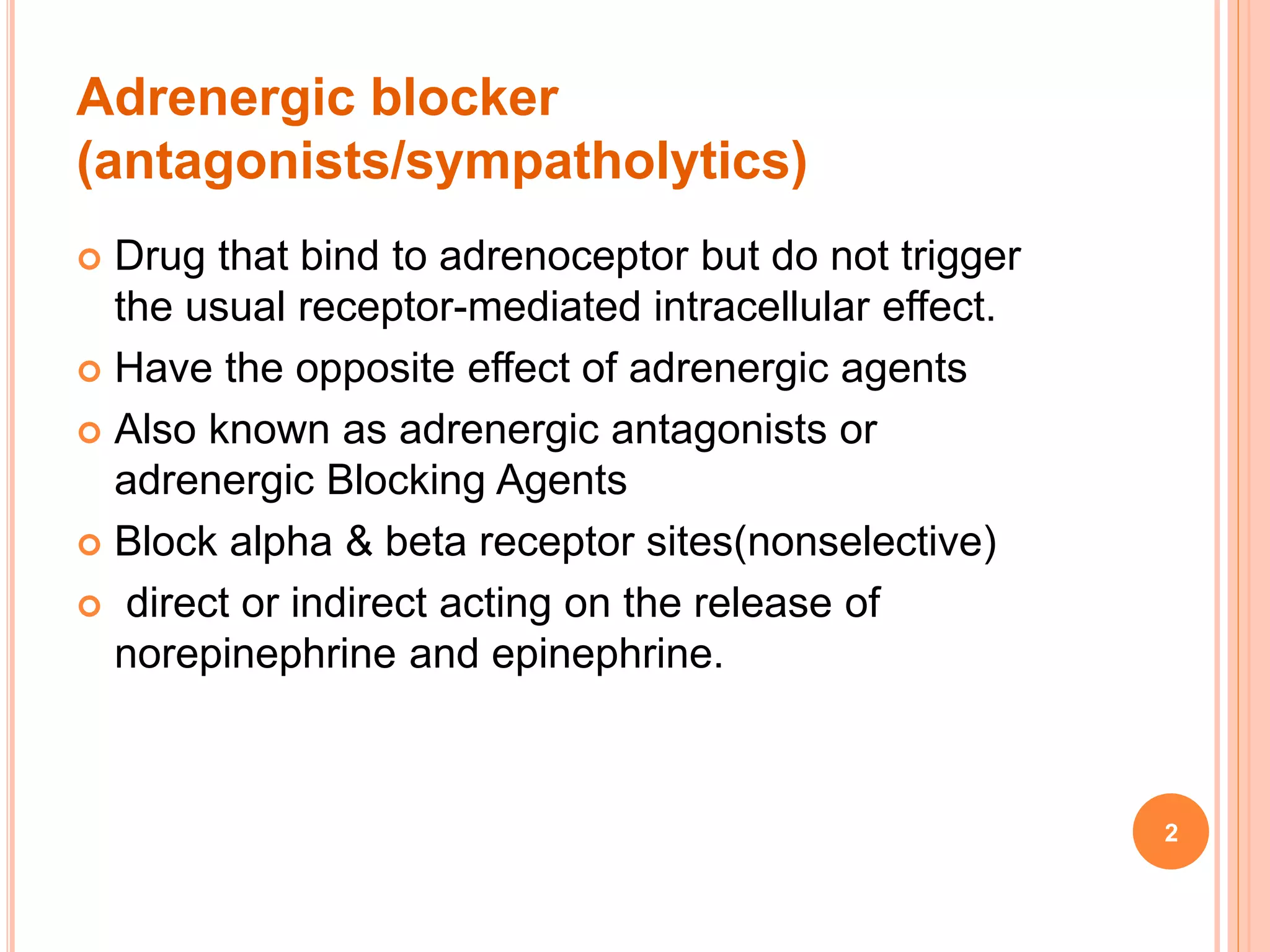 6.adrenergic blockers | PPTX