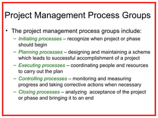 06. Project Management Process Groups | PPT