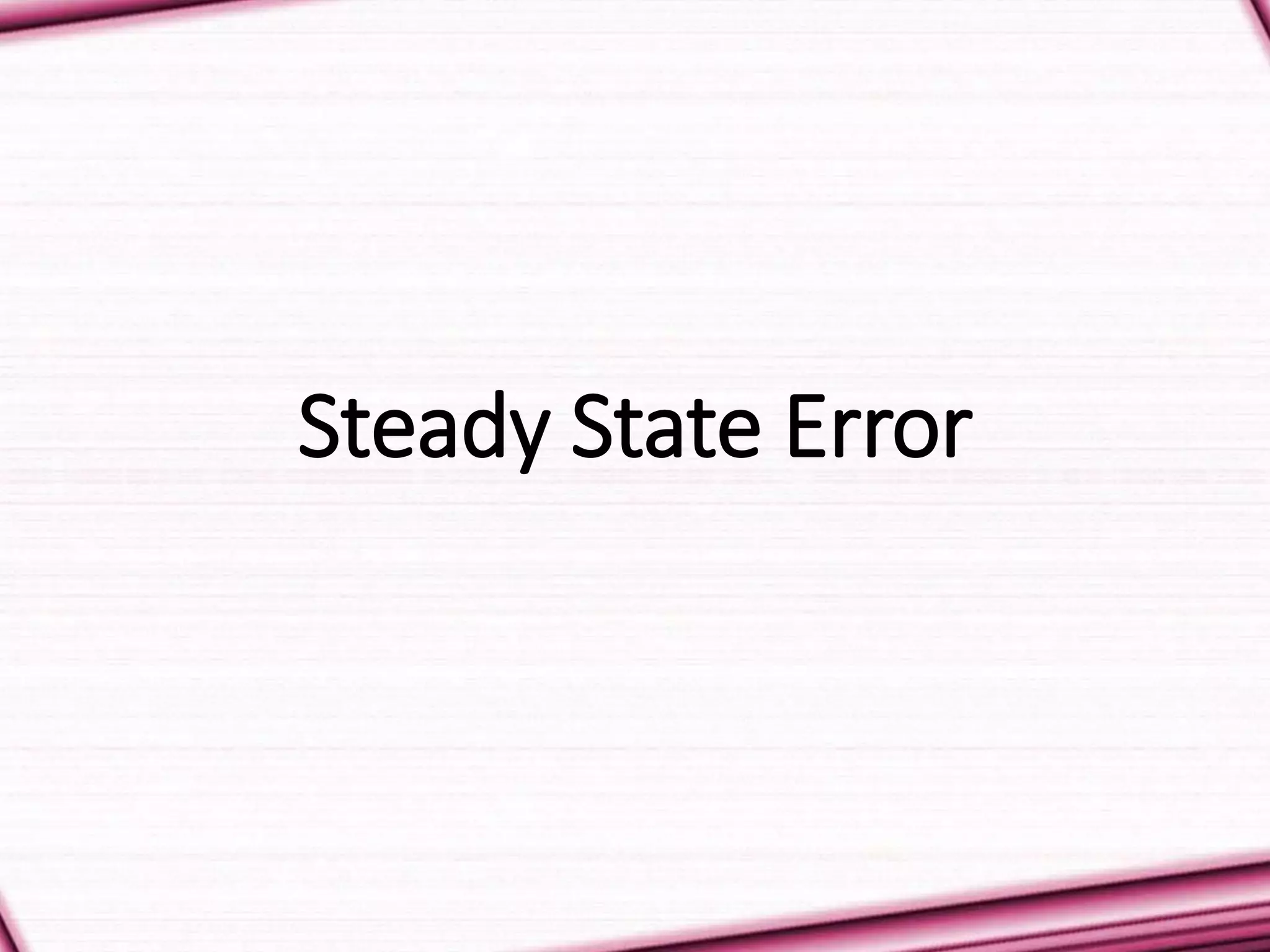 6. steady state error | PDF