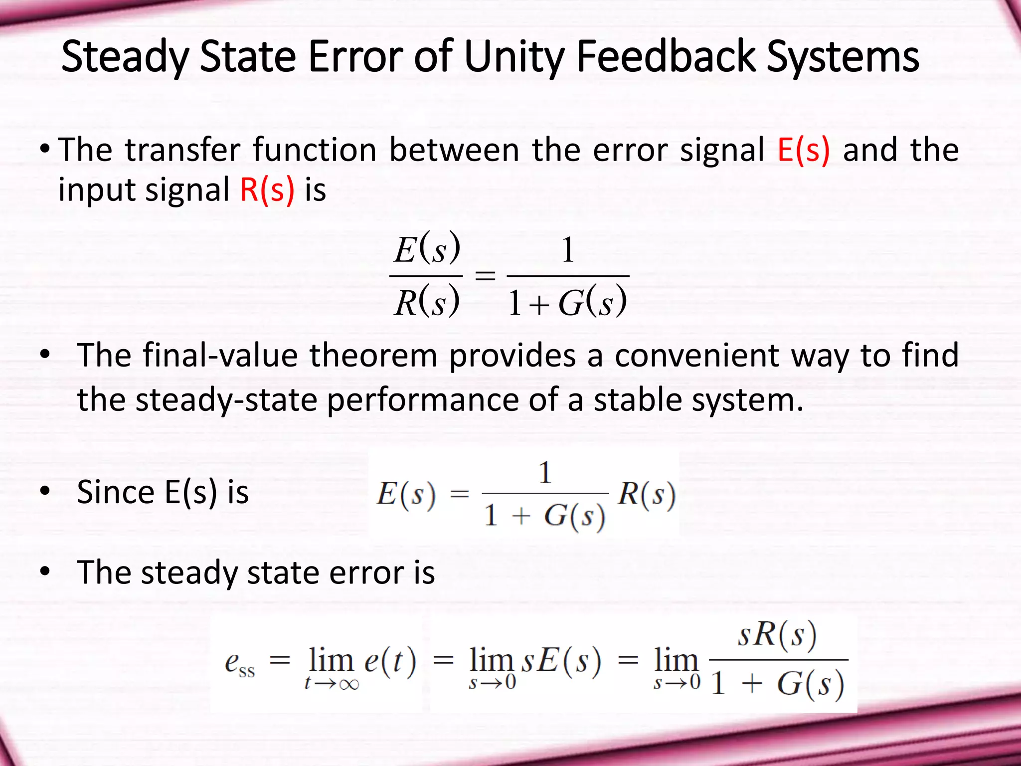 6. steady state error | PDF