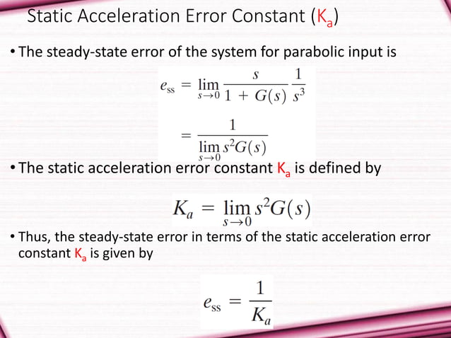 6. steady state error | PDF | Physics | Science