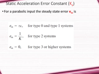 Steady State Error Formula