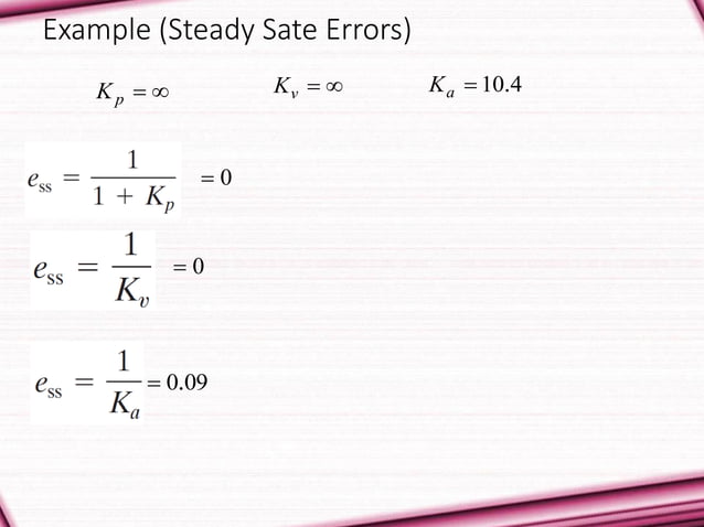 6. steady state error | PDF | Physics | Science