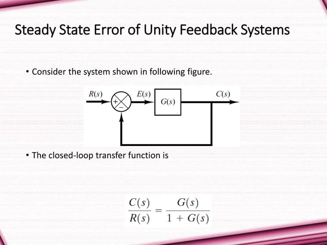 6. steady state error | PDF | Physics | Science