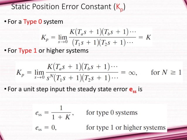 6. steady state error | PDF | Physics | Science