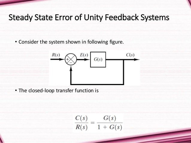 6. steady state error
