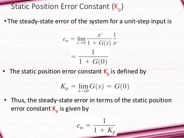 6. steady state error 6. steady state error