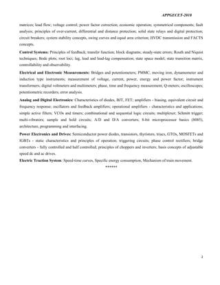 AP PGECET Electrical Engineering 2018 Syllabus | PDF