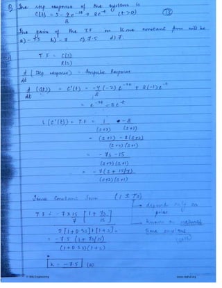 control system made easy hand written notes Gate ECE | PDF