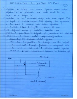 control system made easy hand written notes Gate ECE | PDF