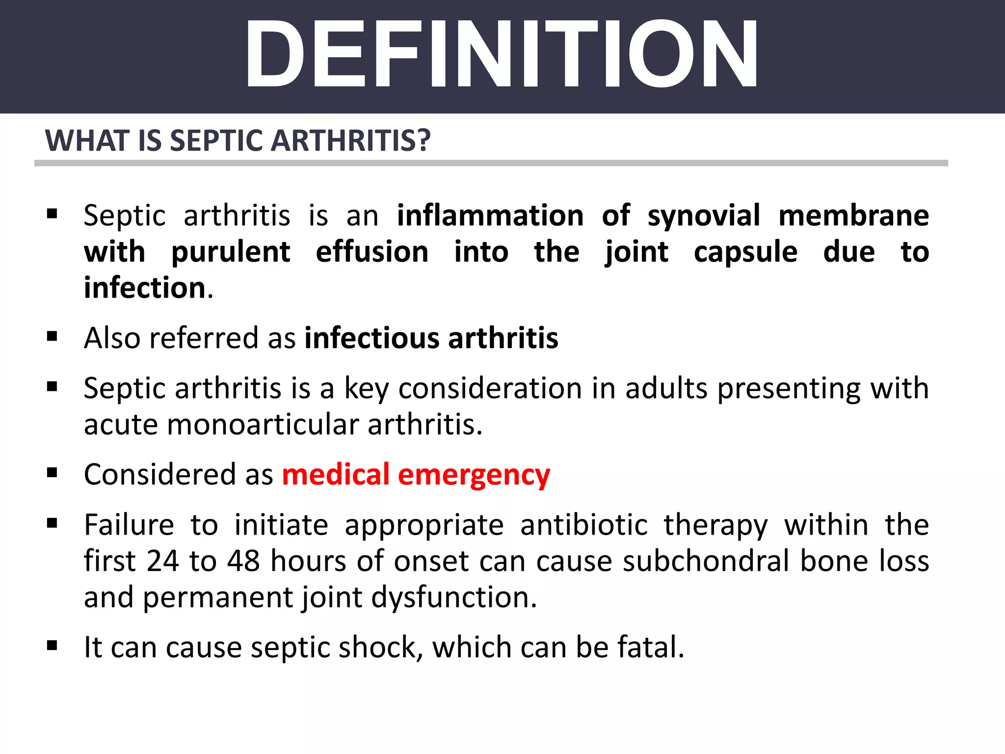 Septic Arthritis | PPTX