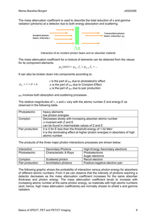 Basics of SPECT, PET and PET/CT imaging | PDF