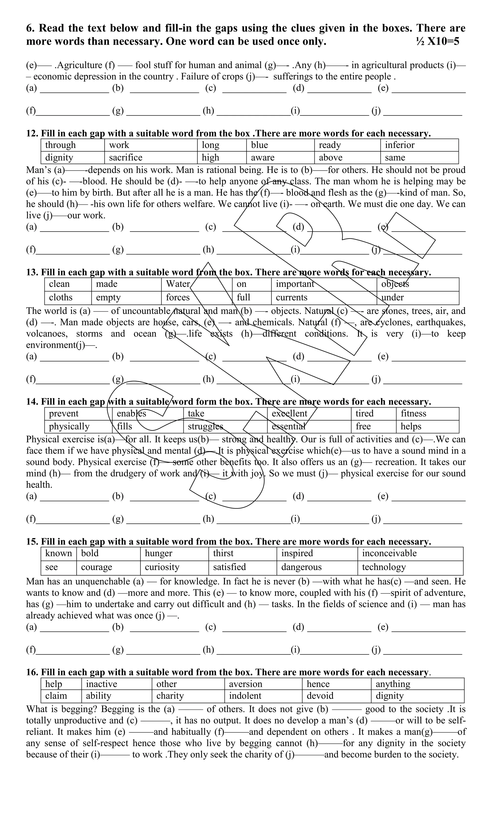 6. jsc -2018 gap filling with clues | PDF