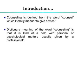 6. counseling and guidance | PPTX