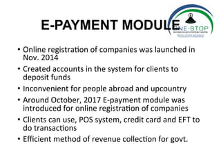Lesotho's One Stop Shop update | PDF