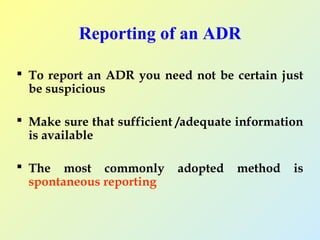 Detection, reporting and management of adverse events | PPT
