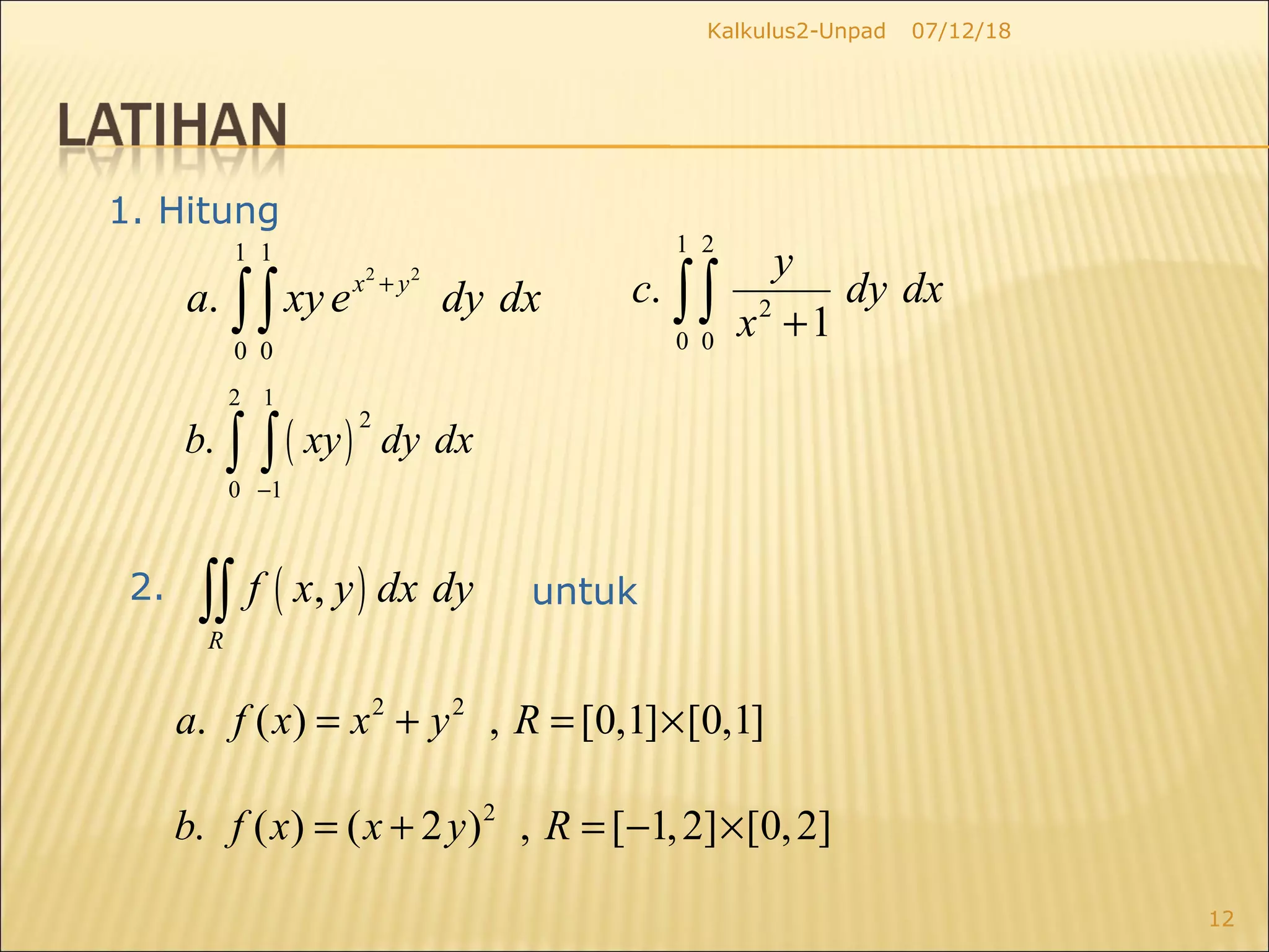 Integral Lipat Dua ( Kalkulus 2 ) | PPS