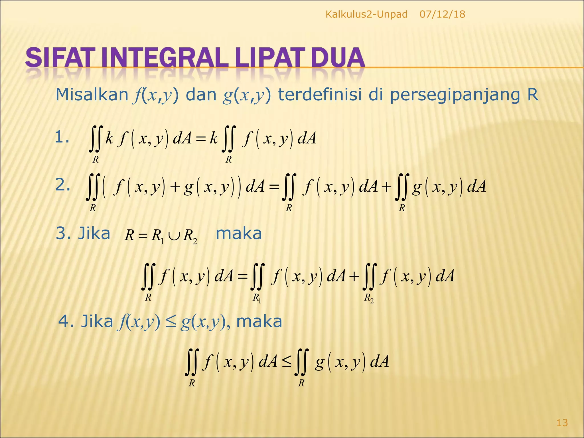 Integral Lipat Dua ( Kalkulus 2 ) | PPS