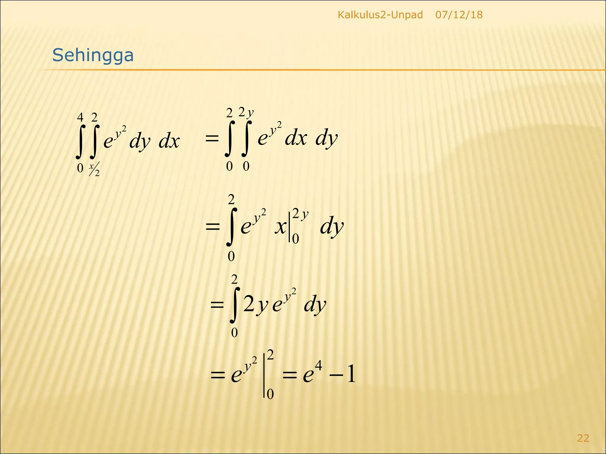 Integral Lipat Dua ( Kalkulus 2 ) | PPS