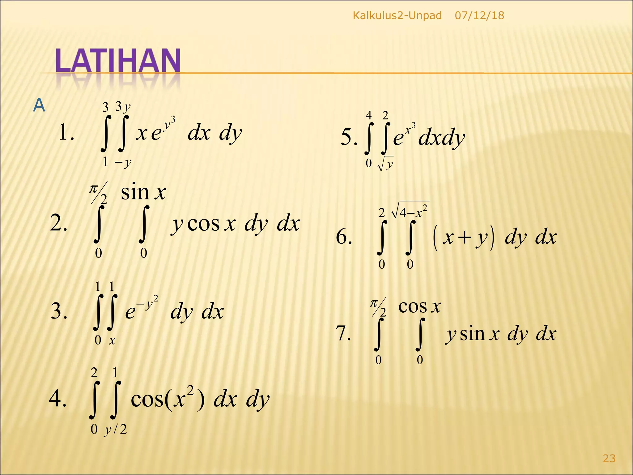 Integral Lipat Dua ( Kalkulus 2 ) | PPS