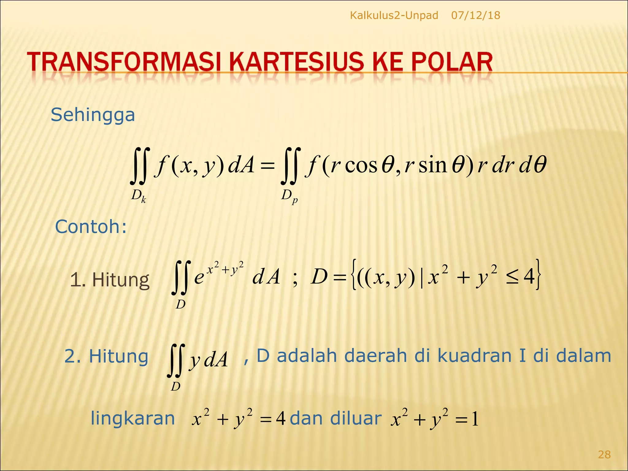 Integral Lipat Dua ( Kalkulus 2 ) | PPS