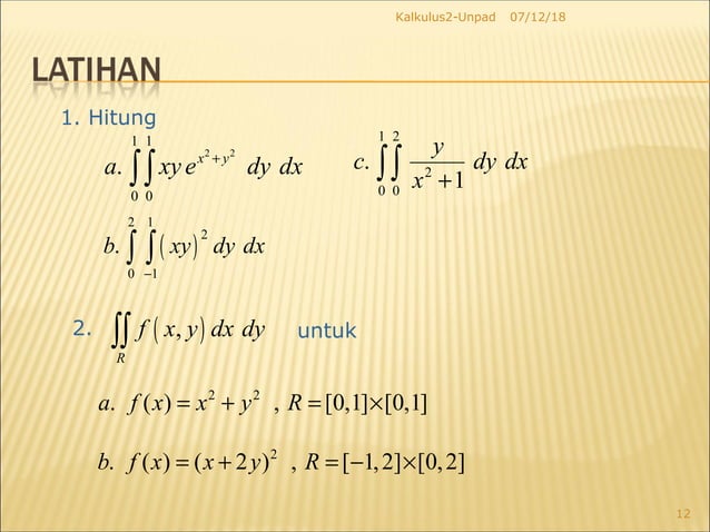 Integral Lipat Dua ( Kalkulus 2 ) | PPS