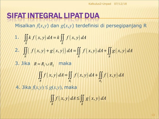 Integral Lipat Dua ( Kalkulus 2 ) | PPS