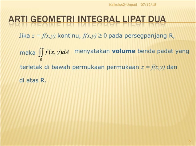 Integral Lipat Dua ( Kalkulus 2 ) | PPS