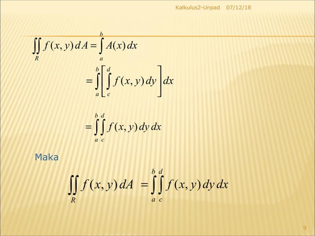 Integral Lipat Dua ( Kalkulus 2 ) | PPS