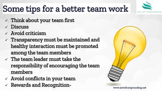 Team Work : Key to Success. | PPTX