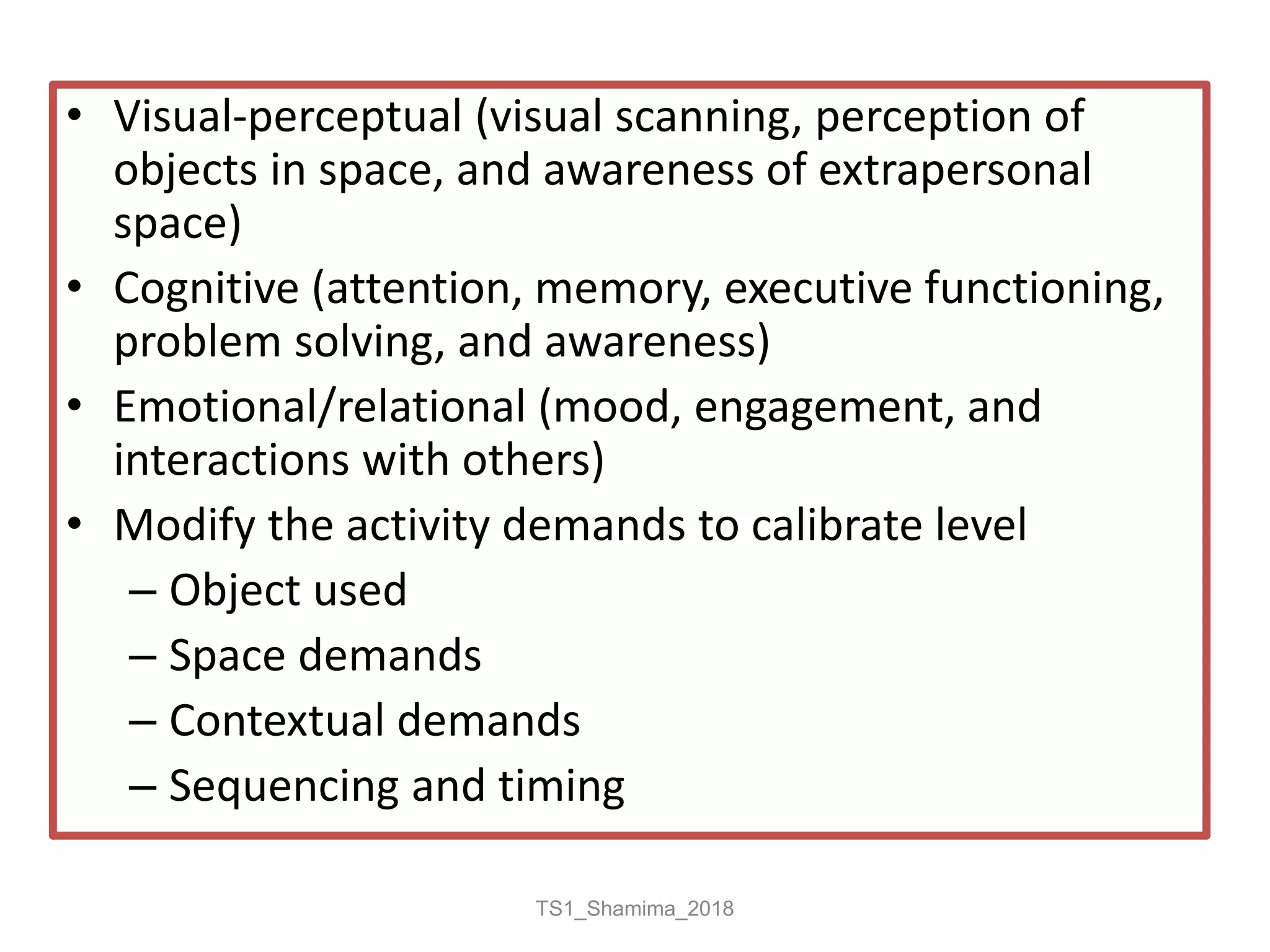 activity analysis in occupational therapy | PPTX