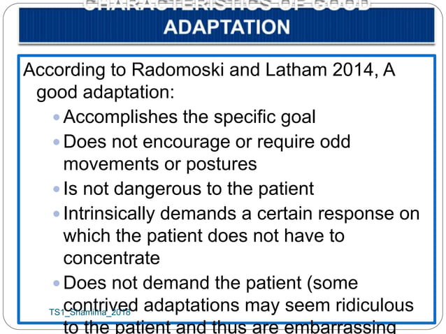 adaptation in activity | PPTX | Physical Therapy | Wellness