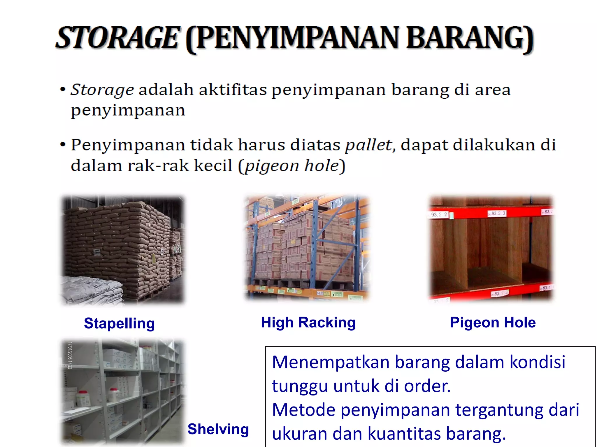 Manajemen Pergudangan__Materi Training "MANAJEMEN LOGISTIK & SCM" | PDF