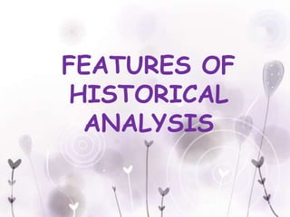 Historical analysis | PPTX | Business Administration | Business