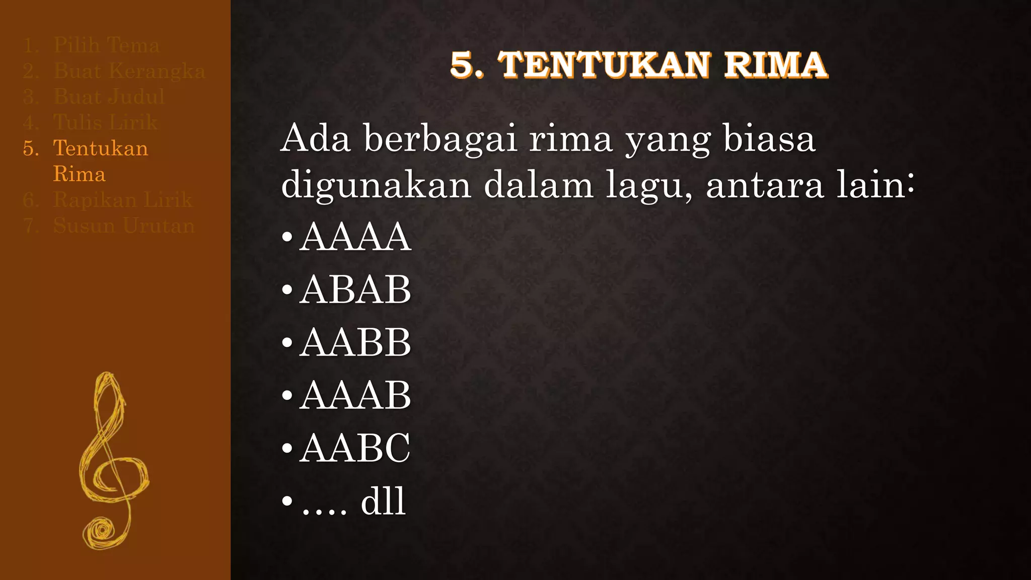 6. menulis lirik lagu | PPTX