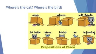 Party vocabulary + Prepositions of place | PPT