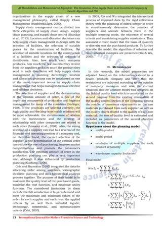 The Simulation of the Supply Chain in an Investment Company by Genetic Algorithm and PSO | PDF ...