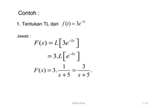 Transformasi Laplace | PPT