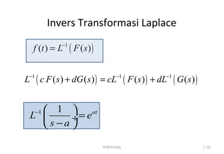 Transformasi Laplace | PPT