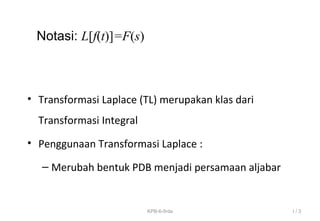 Transformasi Laplace | PPT